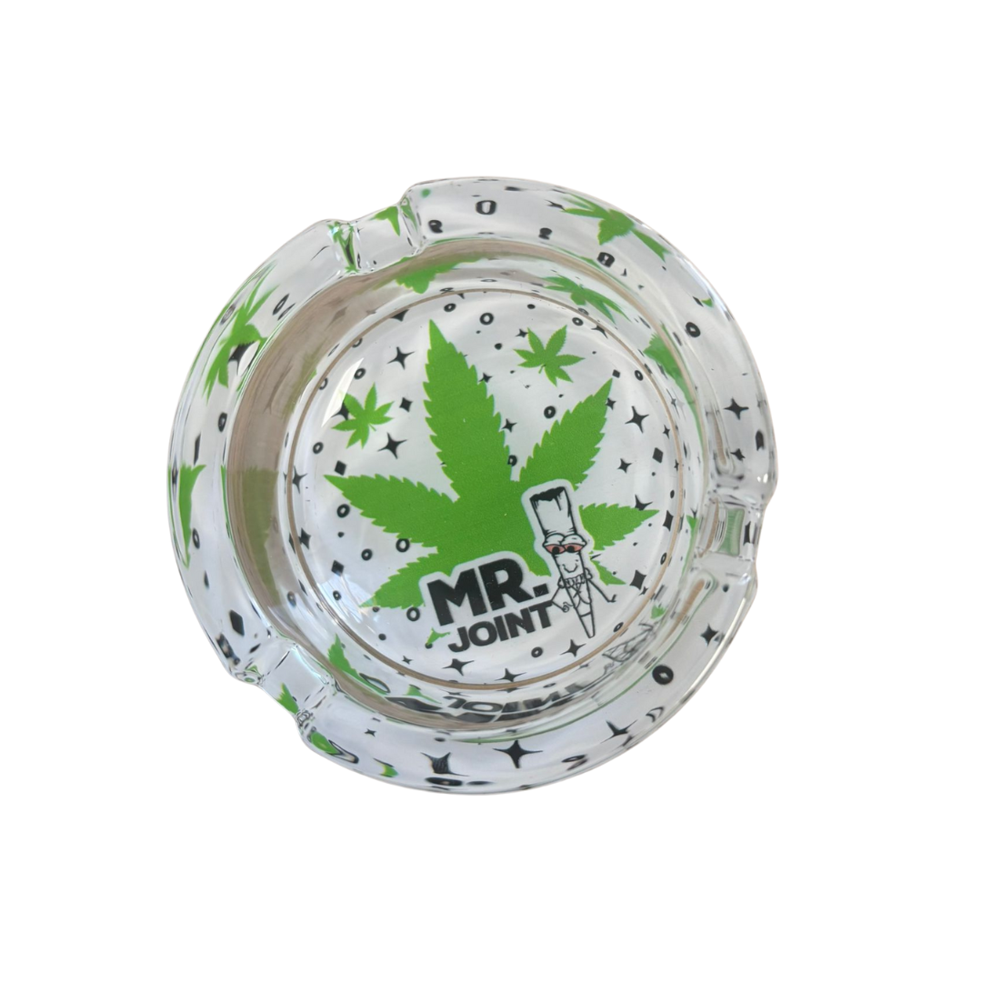 Glass Ashtray Mr. Joint Design – Green Caviar Club