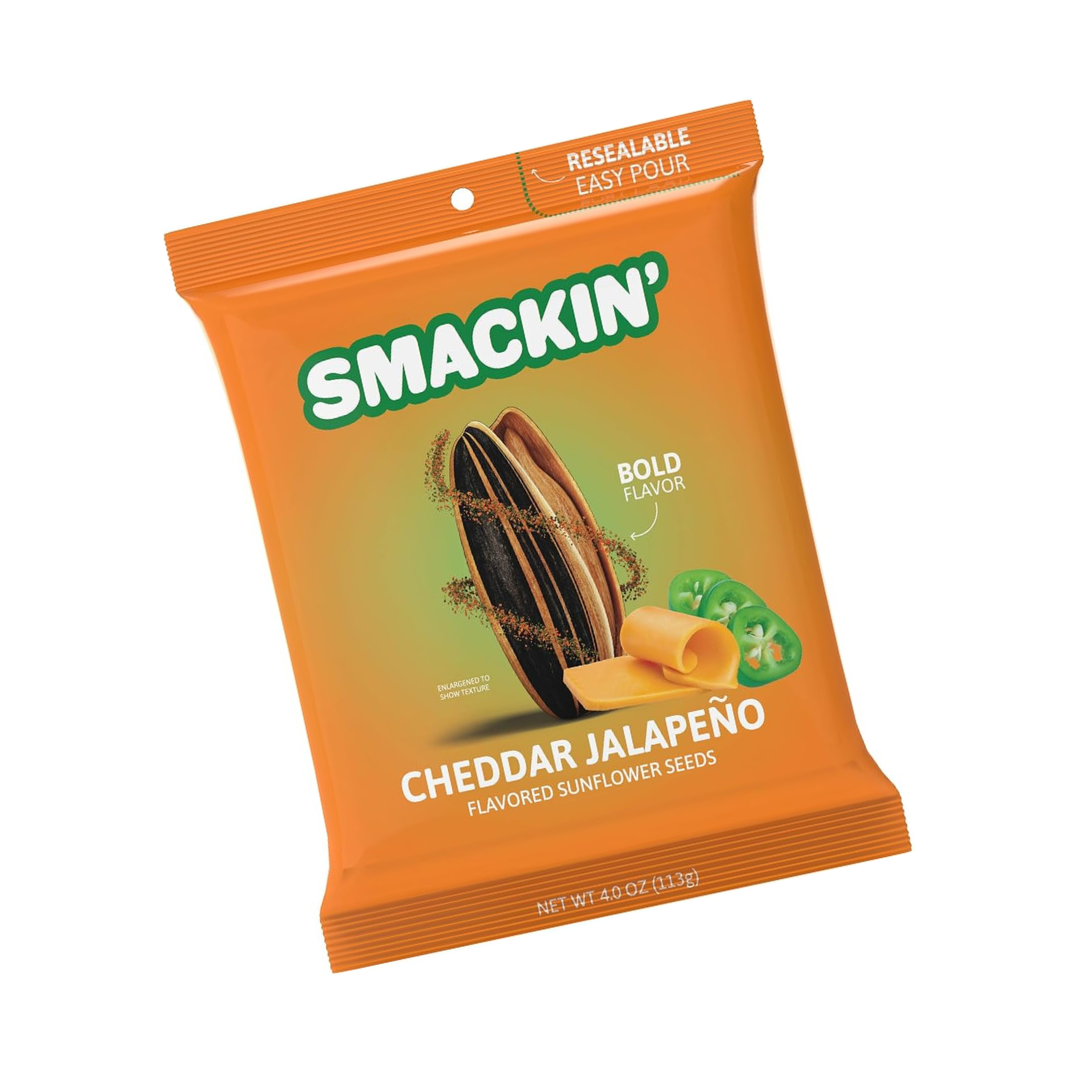 Smackin' Sunflower Seeds Cheddar Jalapeno – Green Caviar Club